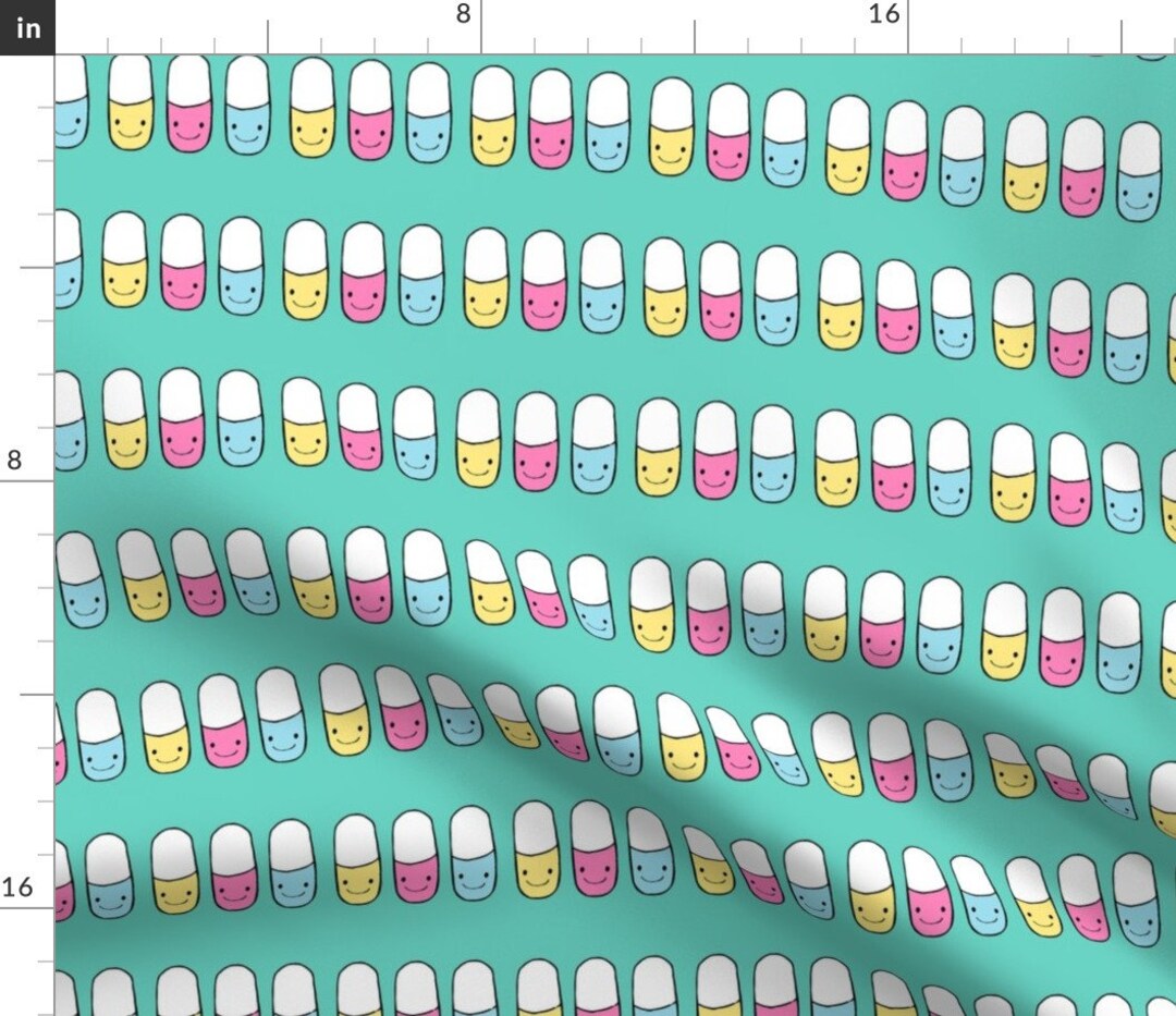 Pills Fabric Happy Pills by How-store Pill Drug Pharmacy Medicine Drugs ...