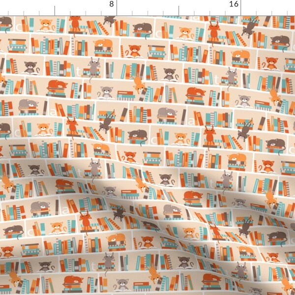 Library Book Fabric - Etsy
