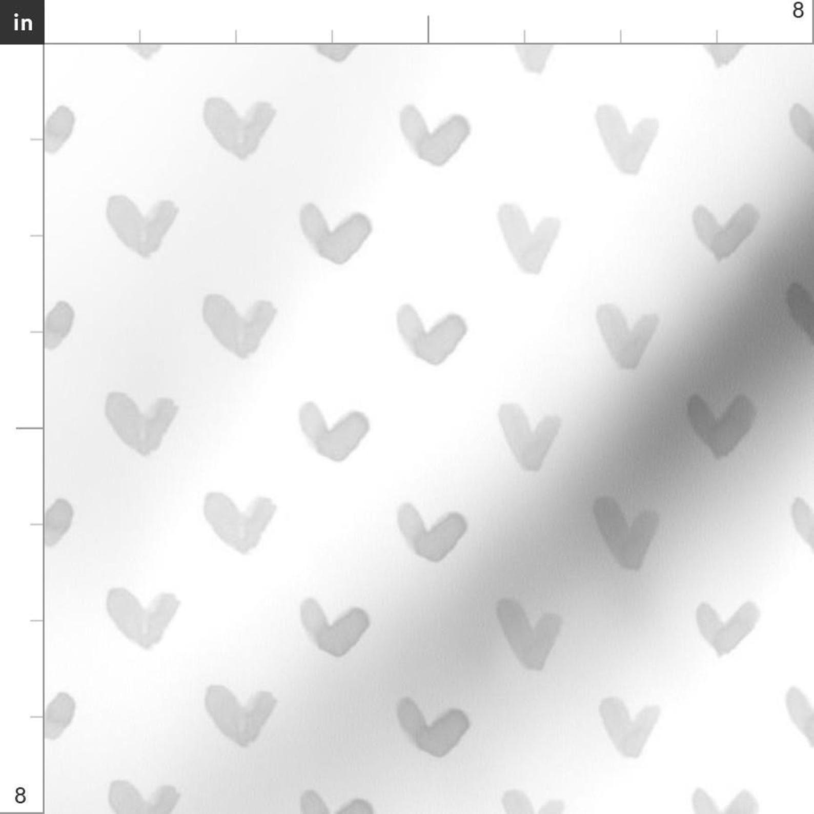 Love Fabric - Love Hearts // Light Gray by Hipkiddesigns - Love Cotton ...