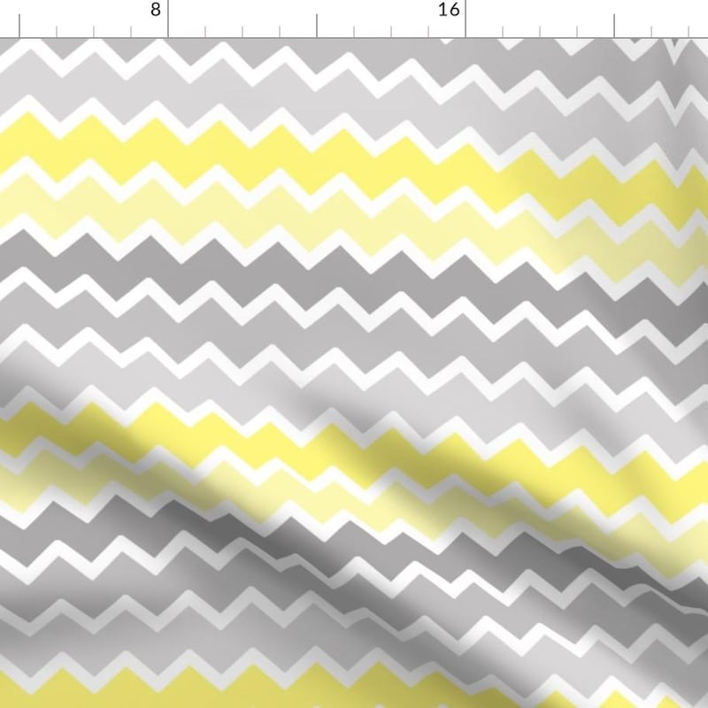 Grey Yellow Chevron - Etsy