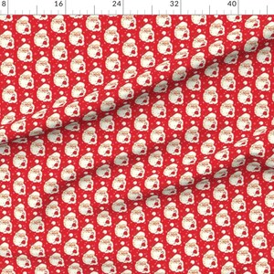 Vintage Santa Fabric Hi Santa Christmas Real Red by Parisbebe Vintage ...