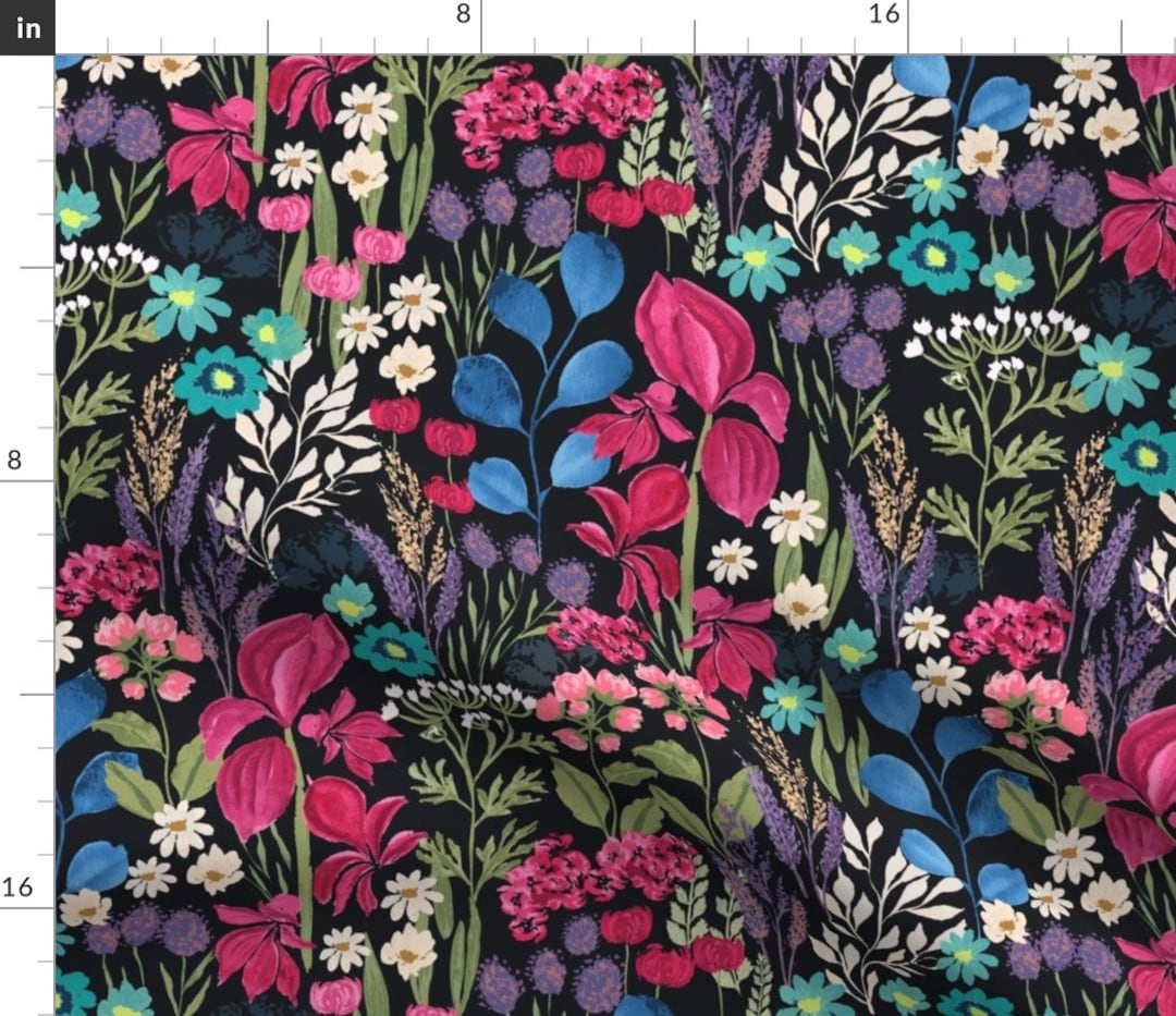 Wild Flower Garden Fabric English Cottage Jewel Garden by - Etsy