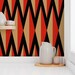 Red Diamonds Wallpaper Red and Black Geo by Thirdhalfstudios - Etsy