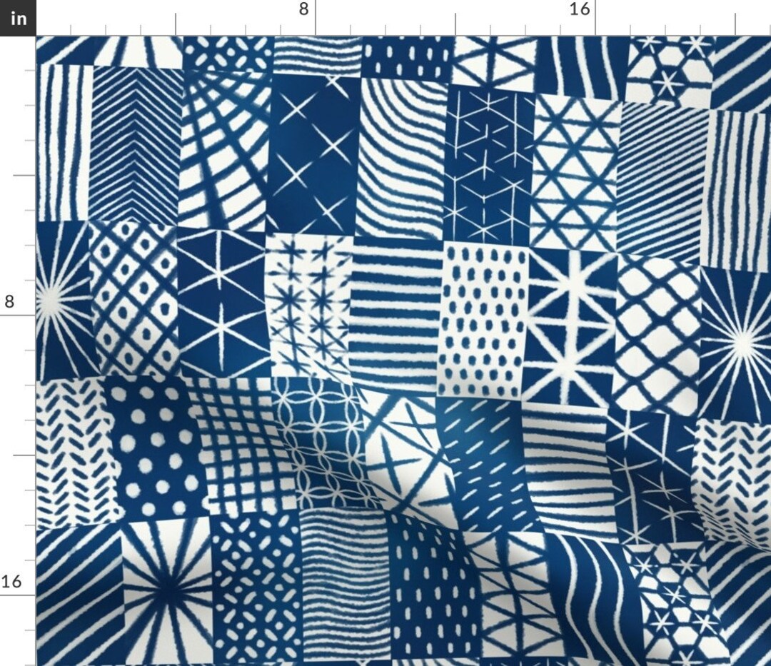 Shibori Fabric Shibori Patchwork by Natalia Gonzalez - Etsy