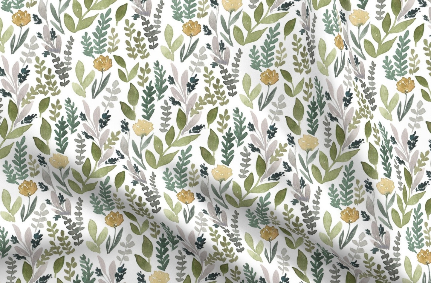 Leaves Fabric Spring Leaves By Bluebirdcoop Leaves Green | Etsy