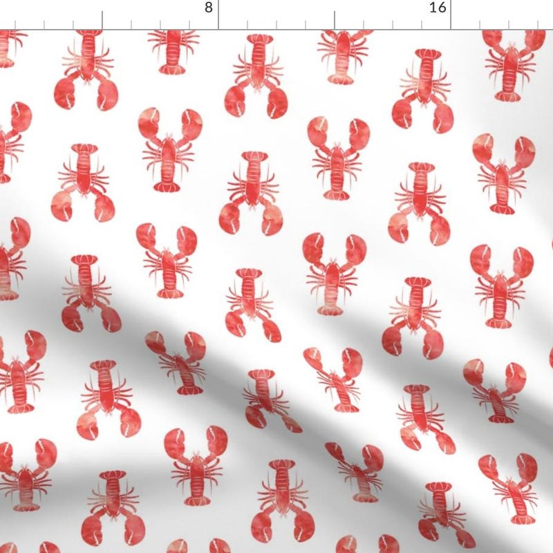 Lobster Print Fabric - Etsy