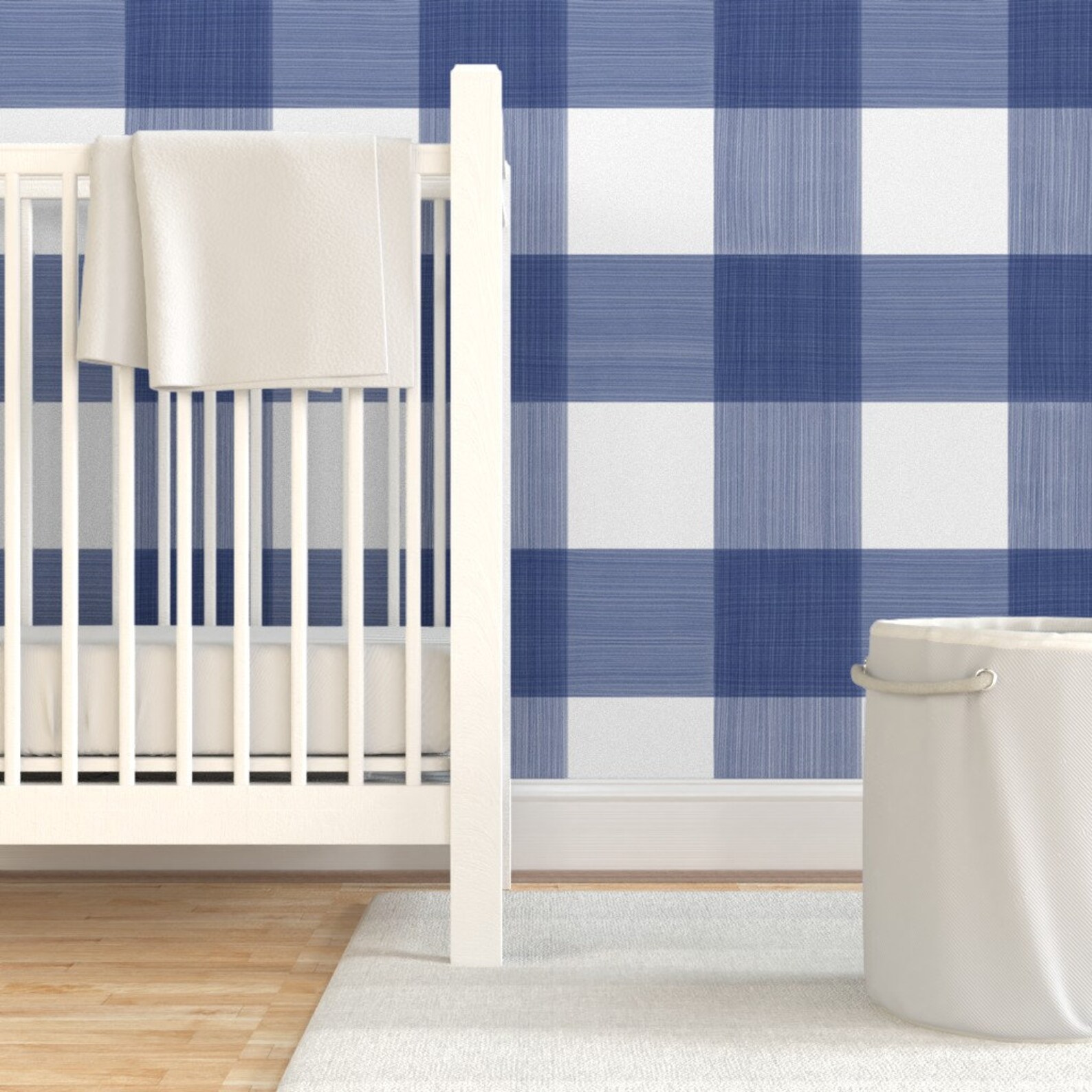 Blue Buffalo Plaid Wallpaper Blue 6 Buffalo Plaid by - Etsy