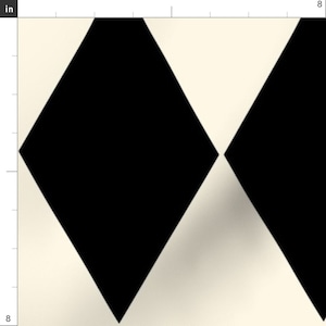 Harlequin Fabric Harlequin Diamonds Cosmic Latte and Black Large by ...