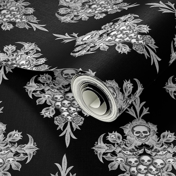 Skull Damask Wallpaper