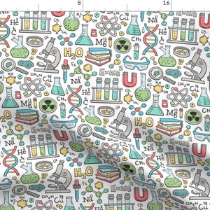 Science Fabric Science Lab by Caja Design White Colorful Kids Education ...