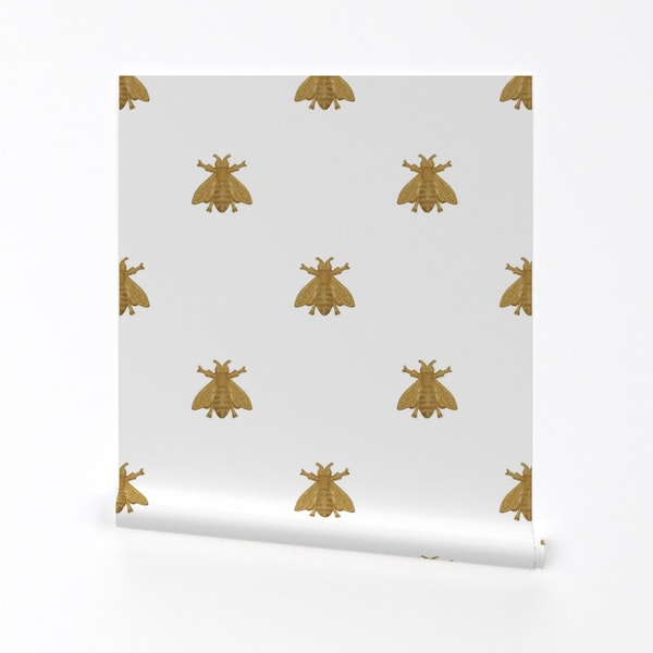 Bee Gold Wallpaper - Etsy