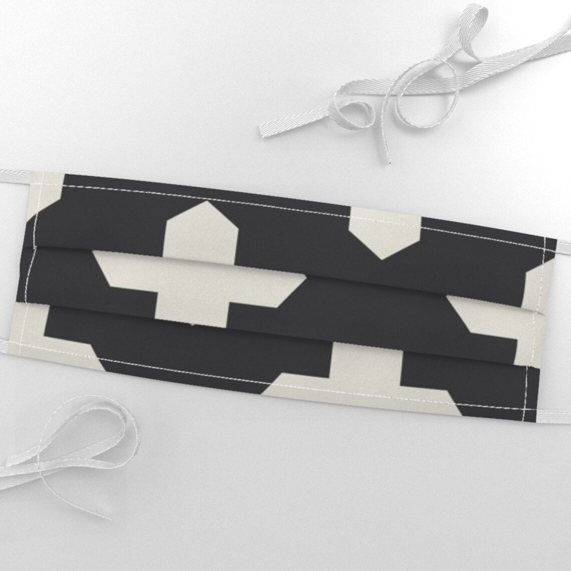 Mod Cross Fabric Charcoal Cream Cross by Louandmoss | Etsy
