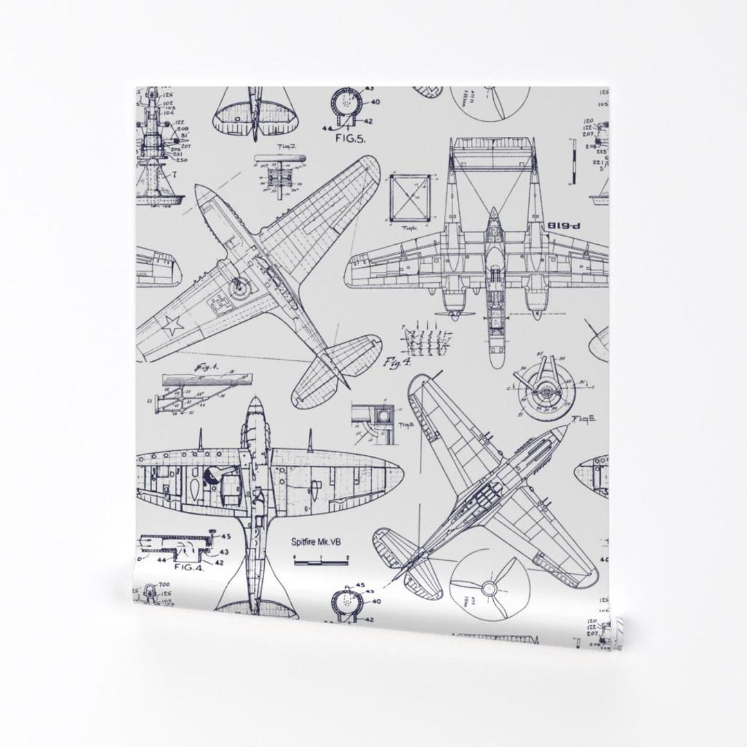 Airplane Removable Peel and Stick Wallpaper - Aviation Aeroplane - Wall ...