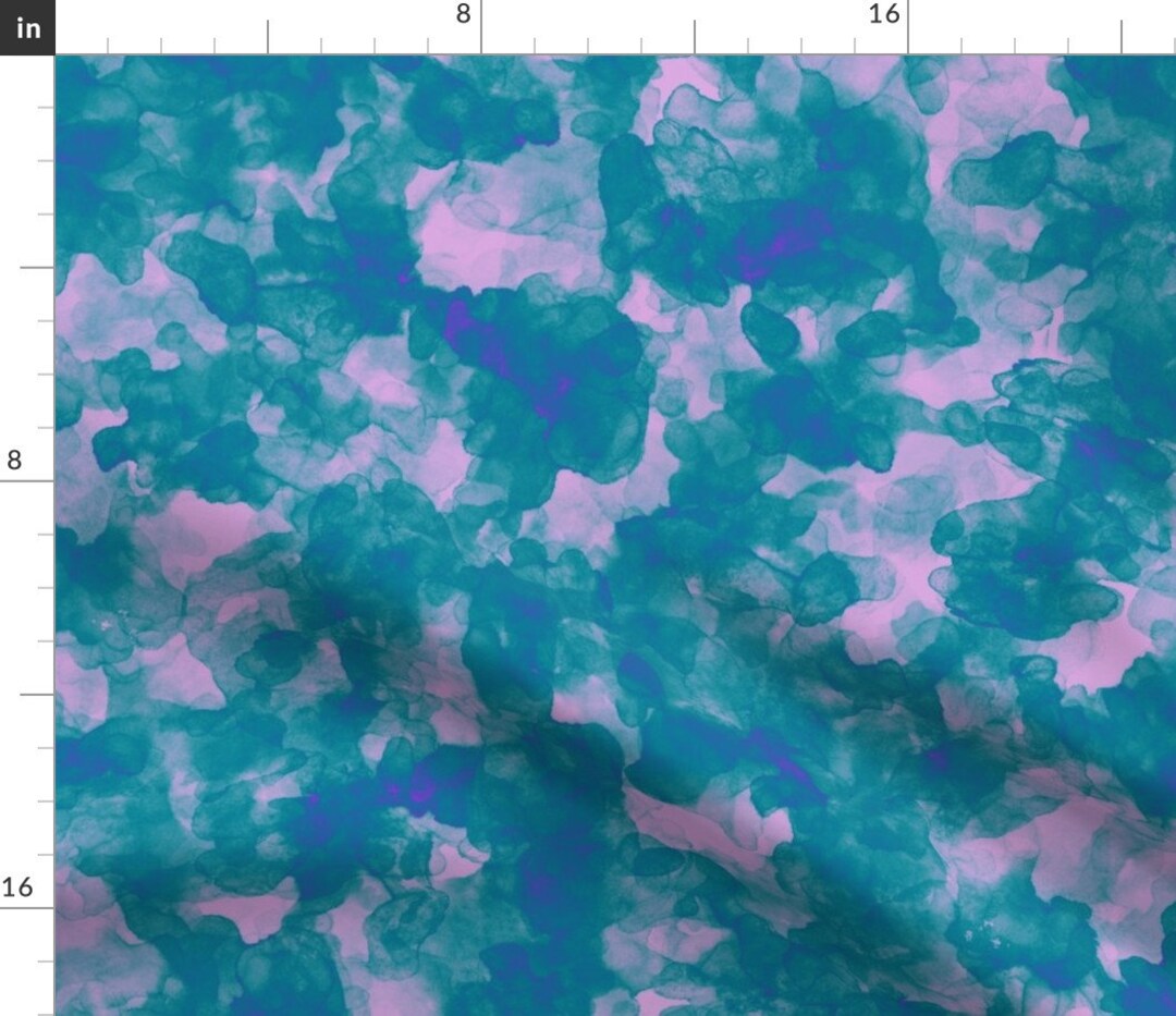 Purple Teal Watercolor Fabric Mad Teal Splash by Weavingmajor ...