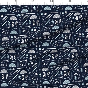 Maths Accessories Fabric Math Theme Fabric by Kapotka Maths Accessories ...