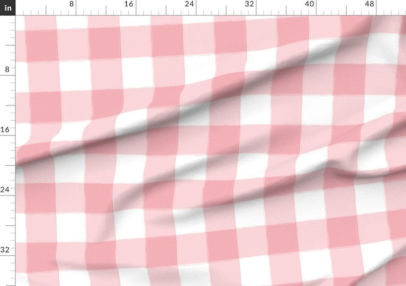Large Buffalo Check Fabric Large Perfect Pink Buffalo Check | Etsy