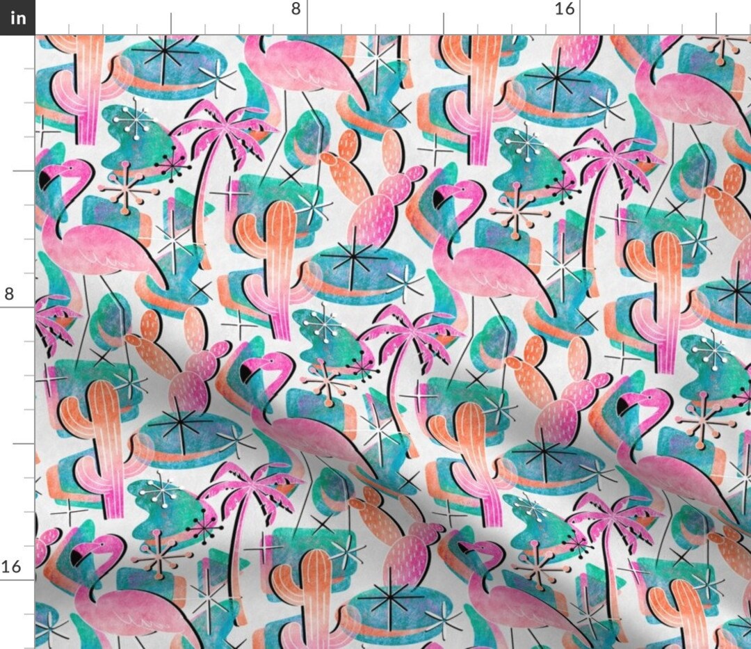 Memphis City Motel Fabric Peachy Palm Springs Vacation By ...