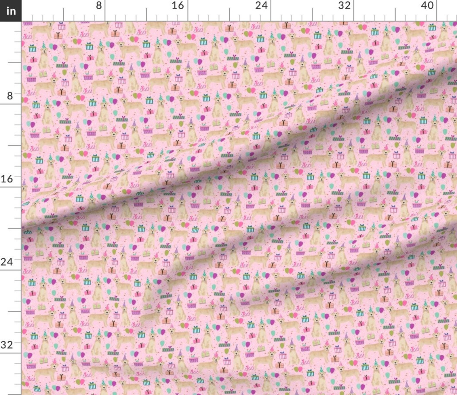 Yellow Lab Fabric Yellow Lab Birthday Party Labrador | Etsy