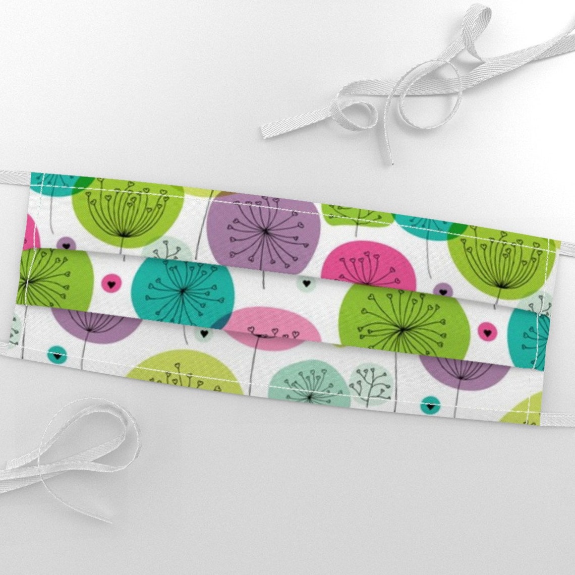 Retro Mod Floral Fabric Colorful Retro Style Poppy Floral | Etsy