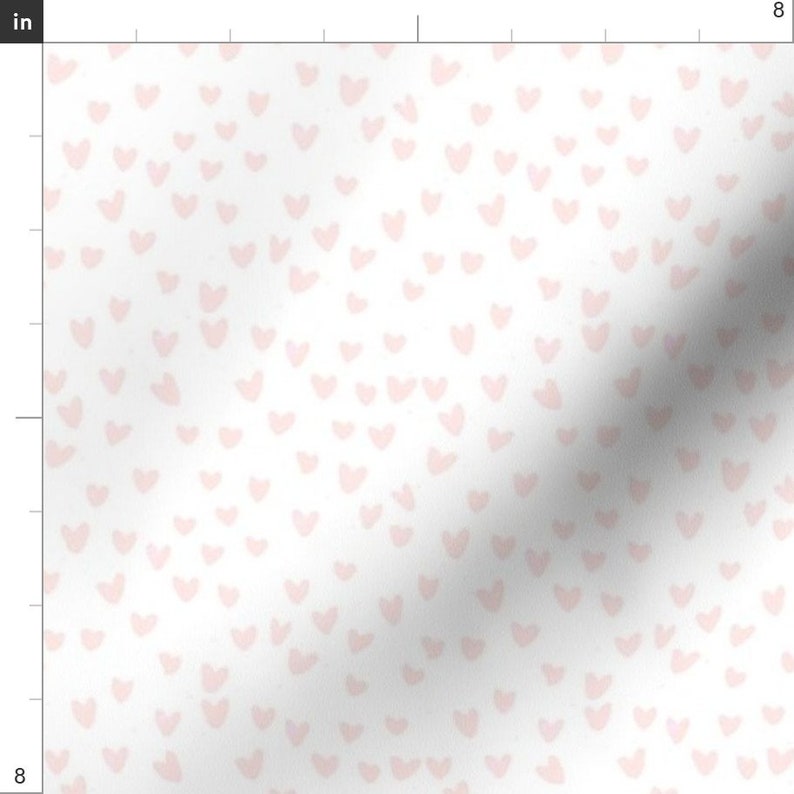Little Pink Heart Fabric Mini Blush Hearts by C'est La | Etsy