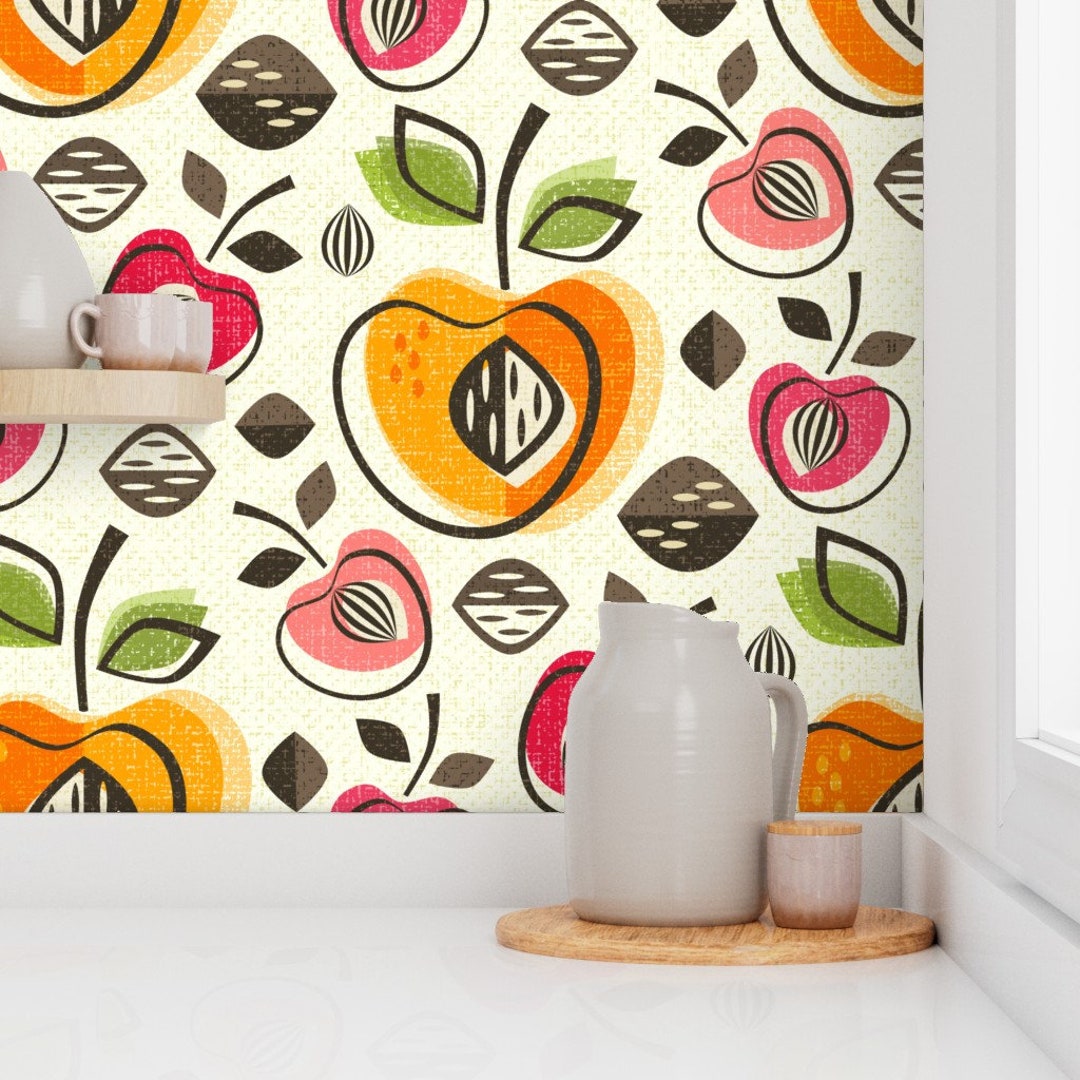 Retro Cherries Wallpaper - Retro Cherries and Peaches by Studioxtine ...