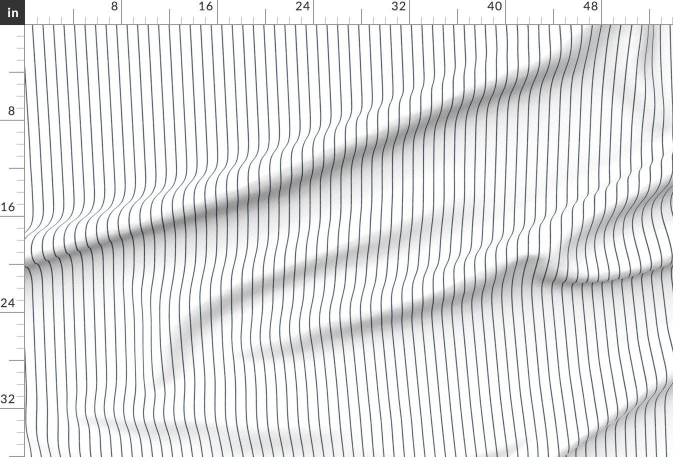 Pin Stripes Fabric - Navy Pin Stripes by Littlearrowdesign - Pin Stripe ...
