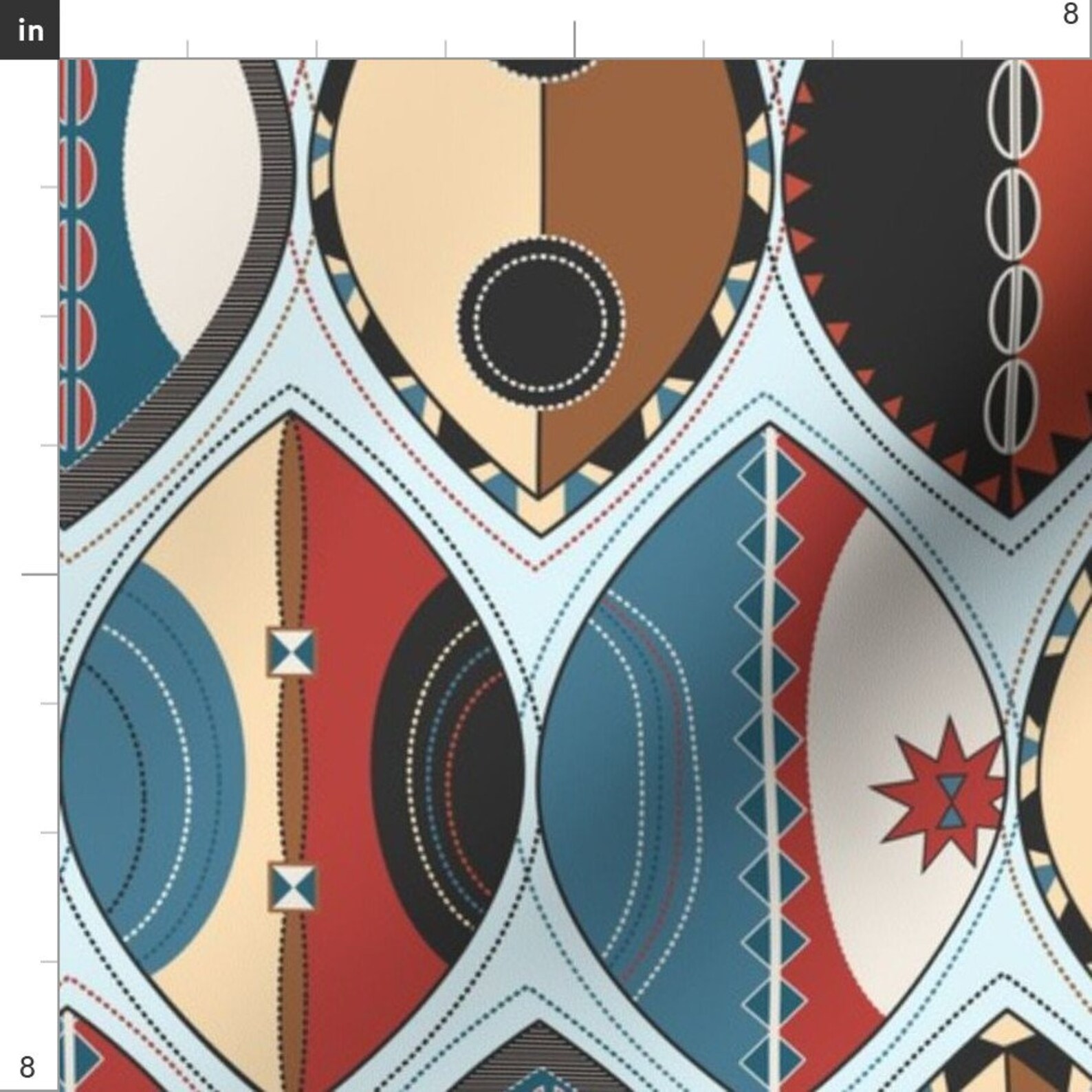 Abstract Africa Shields Fabric Maasai Shields by Meredith - Etsy