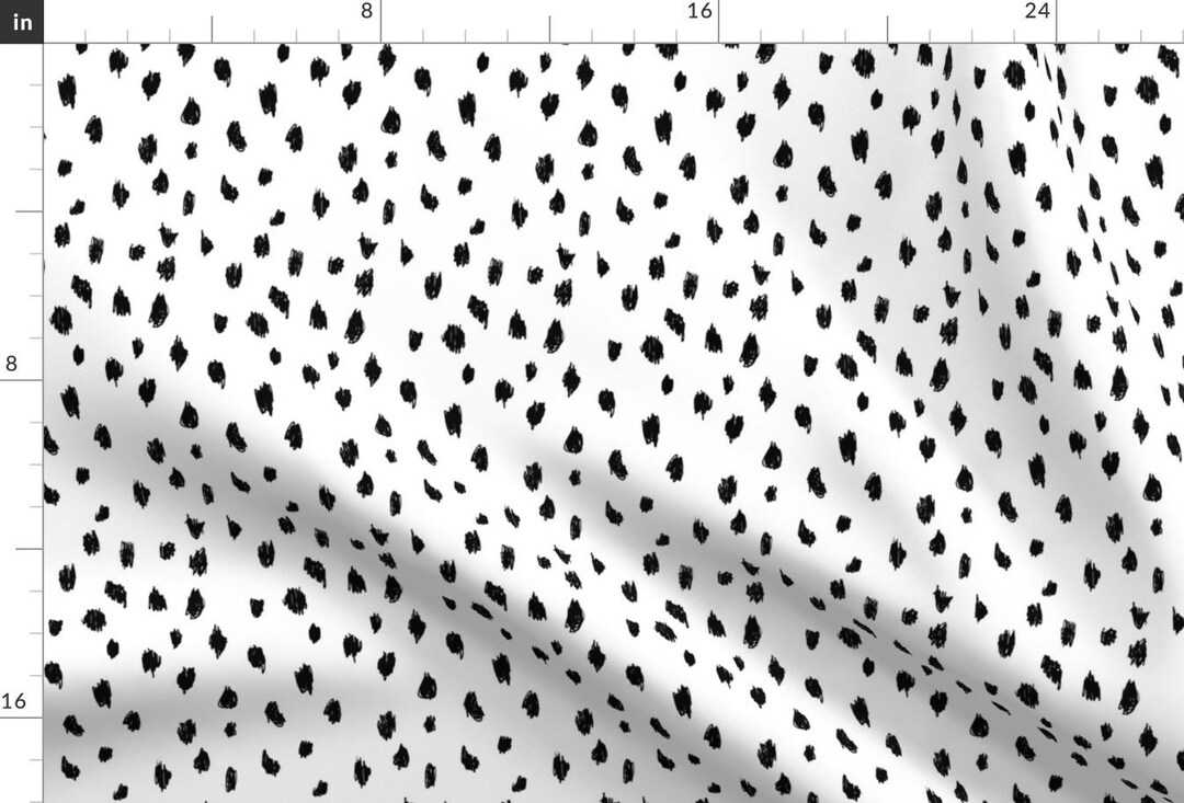 Spots Doodled Sketch Fabric - Seeing Spots in Porcelain by ...