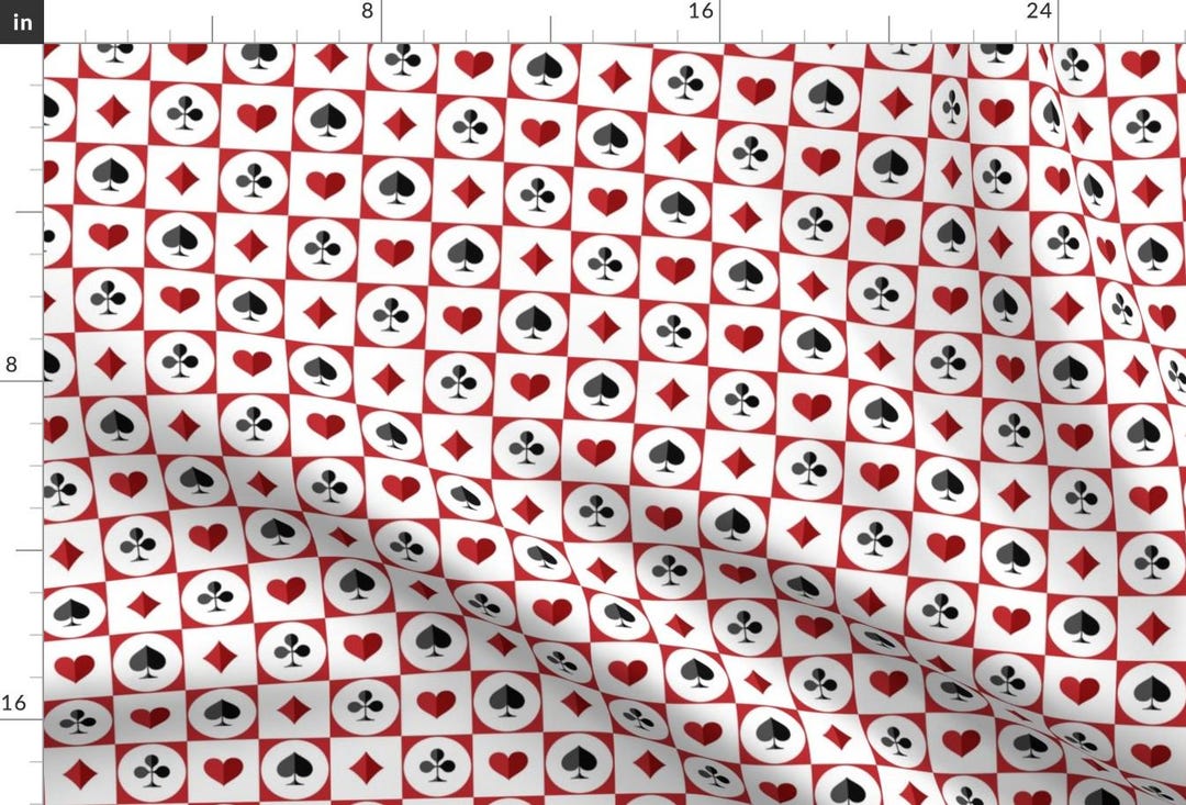 Playing Card Fabric - Playing Card Suits by Blackfeathergrass - Suit of ...