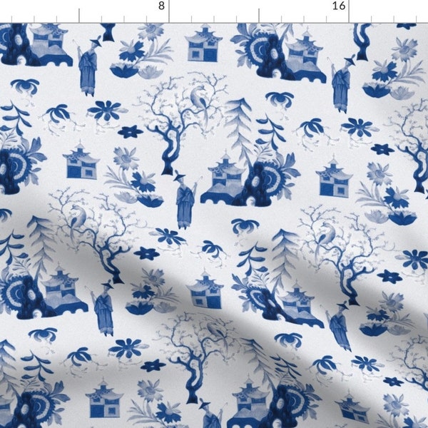 White Asian Fabric - Etsy