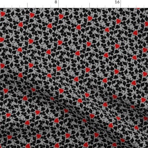 Card Suits Fabric Card Suit Leaves Gray by Siya Poker - Etsy