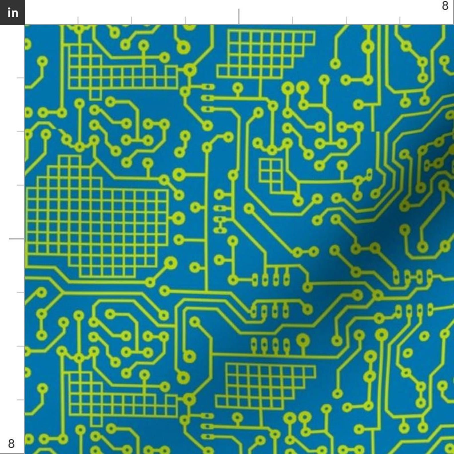 Circuit Board Fabric - Robots Circuit Board by Stitchstapleglue ...