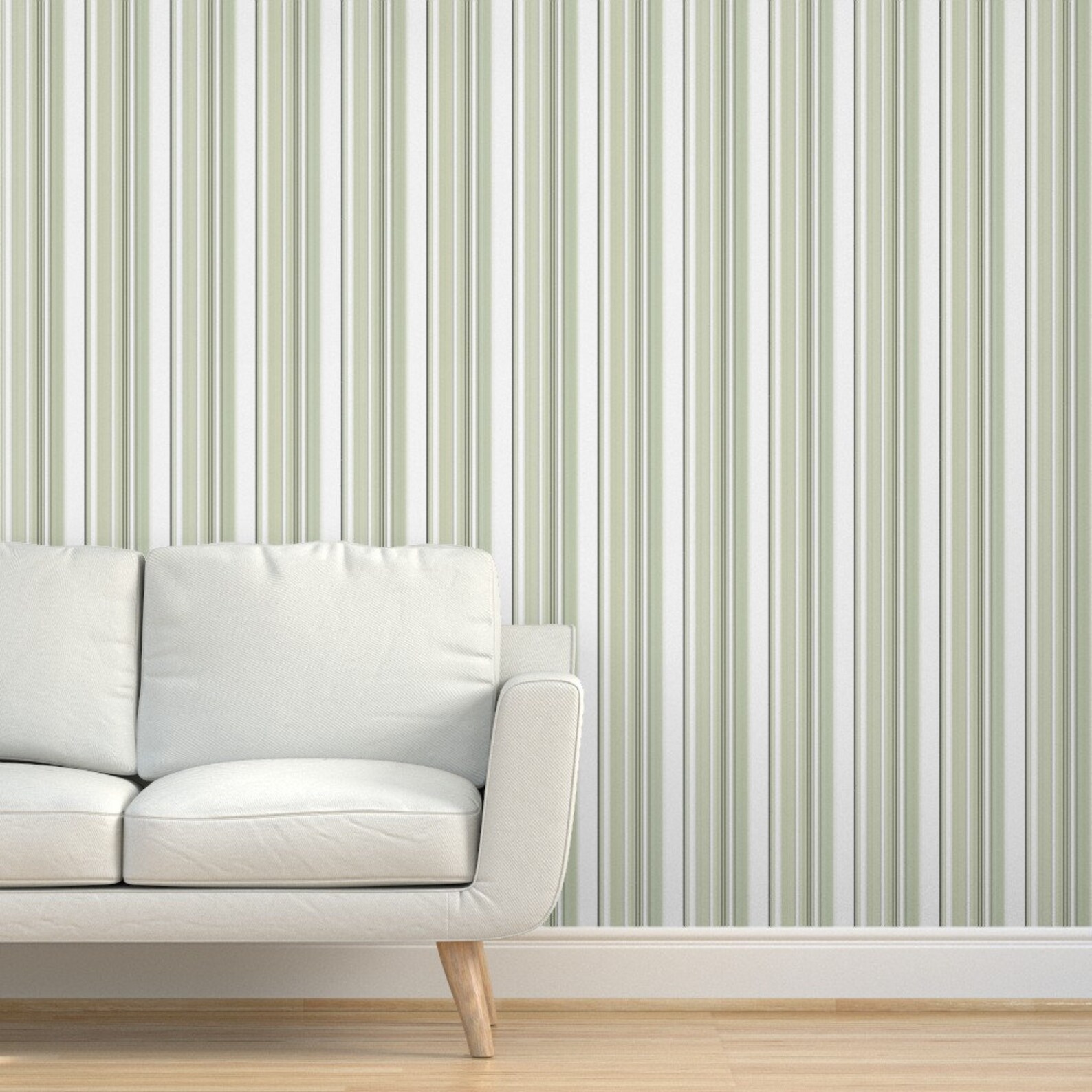 Striped Wallpaper Lofty Linen Lines by Kristopherk Gray - Etsy