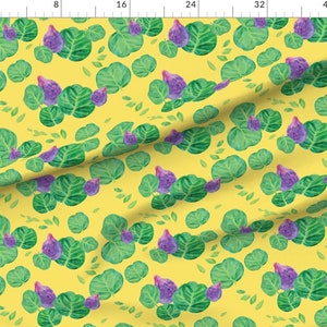 Watercolor Fig Fabric Watercolor Fig and Leaf Sprout in - Etsy