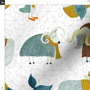 Arctic Animals Fabric Pattern 72 Arctic Animals With Woolly Scarves by ...