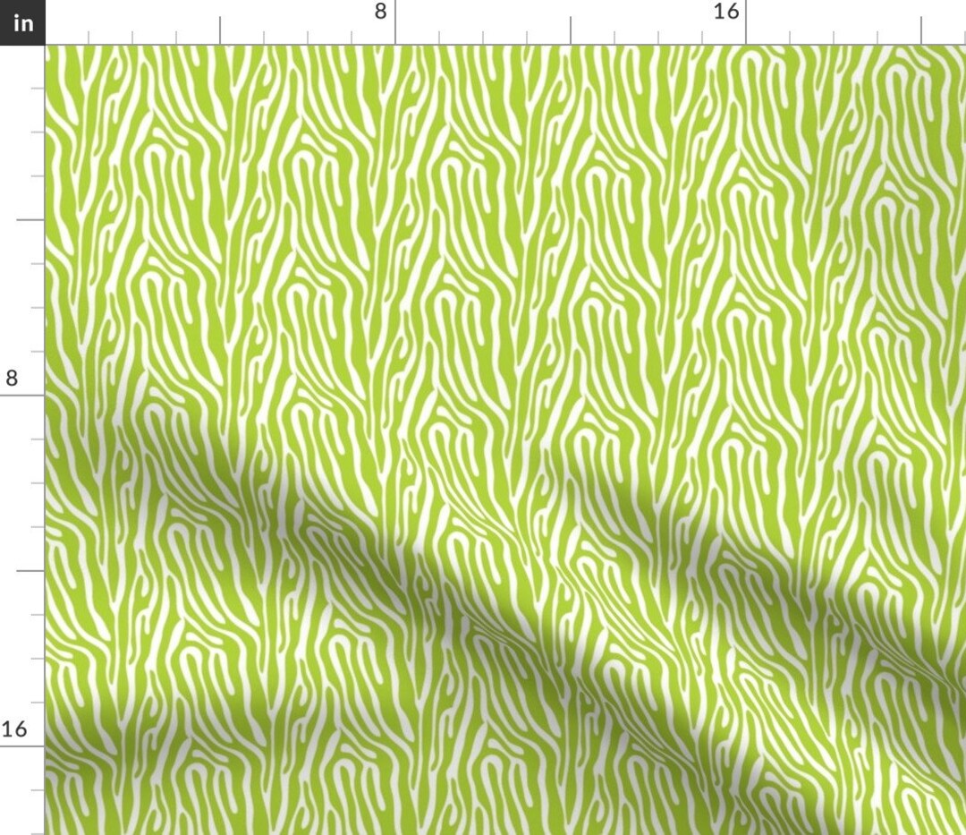 Zebra Fabric Girls Rock Green Zebra Stripes by Risarocksit - Etsy