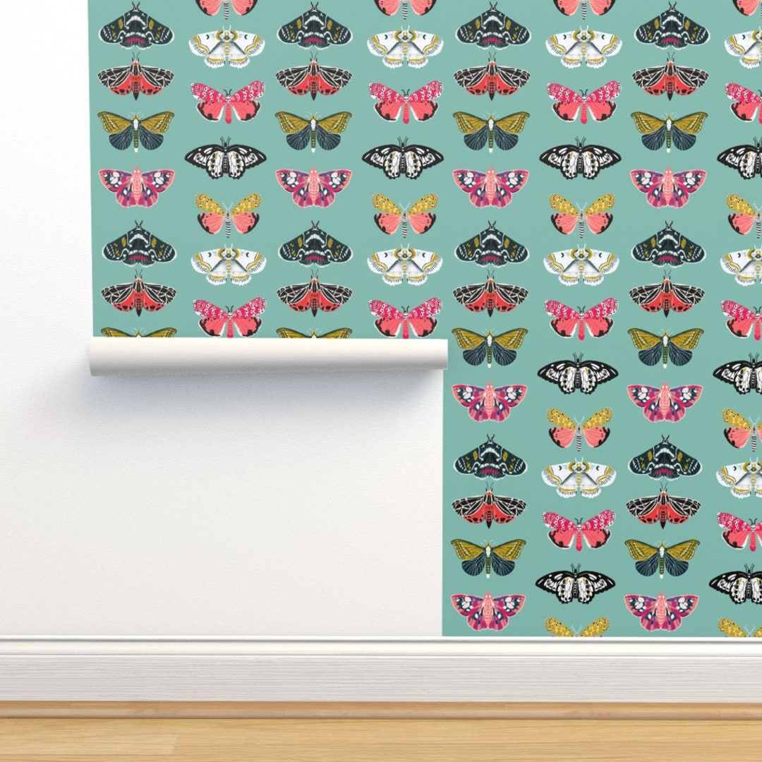 Moth Wallpaper Moths Butterflies Lepidoptery by Andrea - Etsy