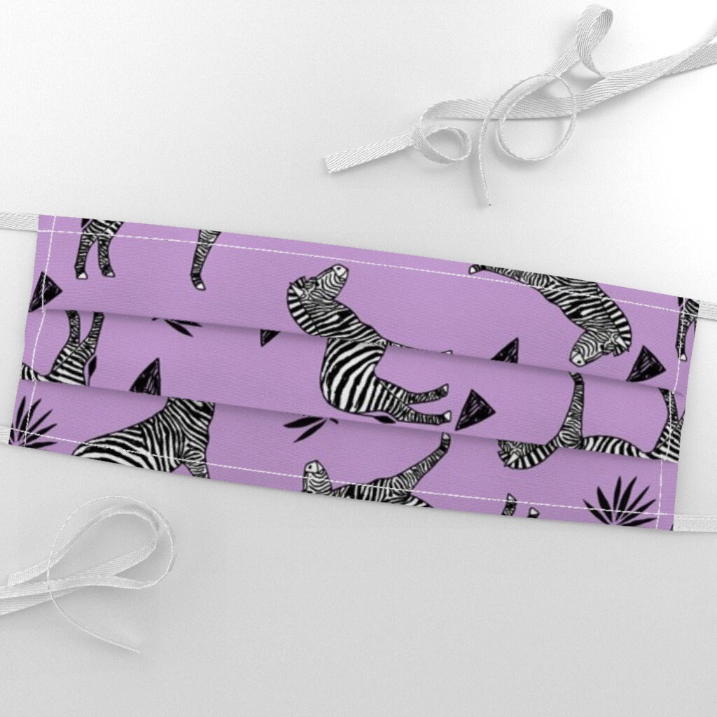 Zebra Fabric Zebra // Purple Kids Safari Animal Africa by | Etsy