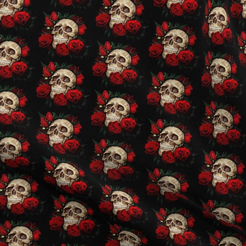Skull Knit Fabric - Etsy