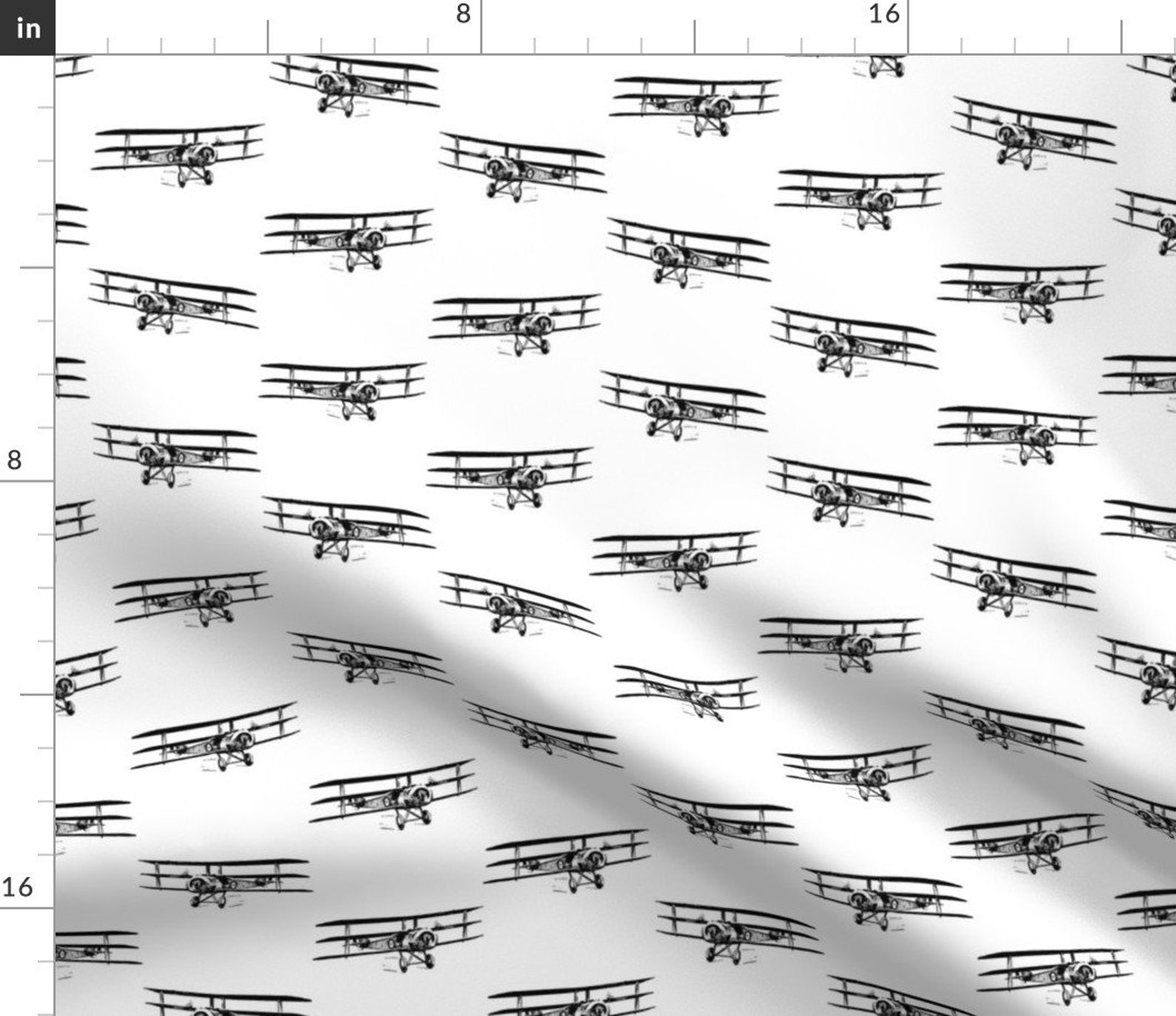 Retro Aviation Fabric Antique Triplane Airplane Aviation by - Etsy