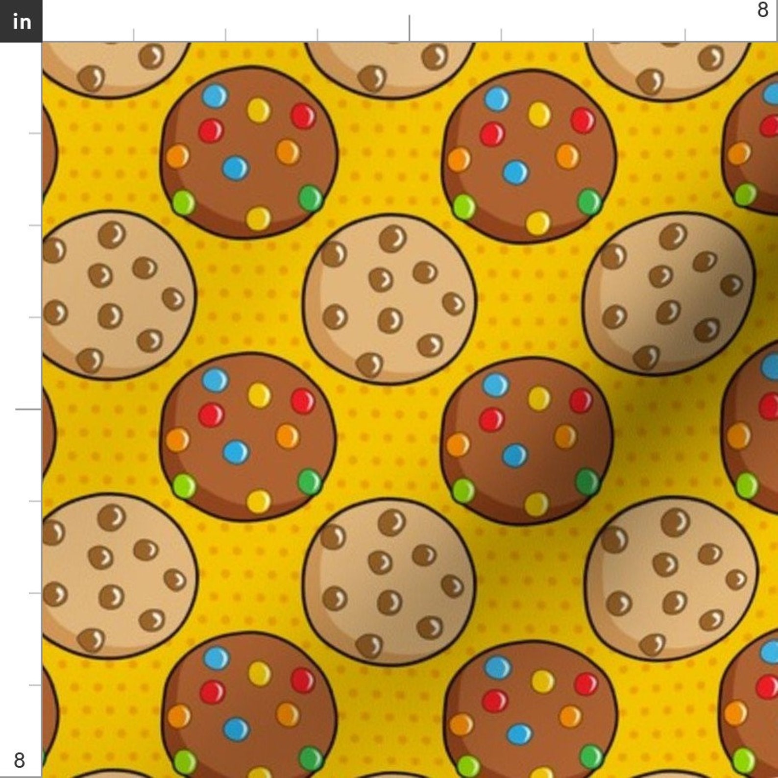 Spotted Cookies Fabric Pop Art Cookies by Mia Valdez | Etsy