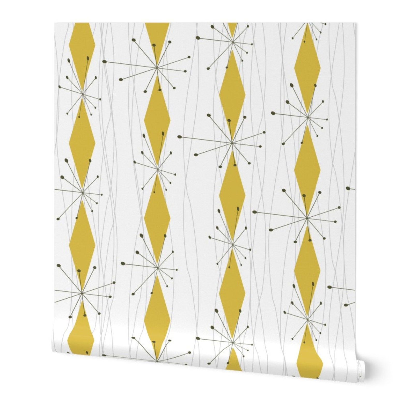 Atomic Wallpaper 60s by Themadcraftduckie Atomic Geo - Etsy