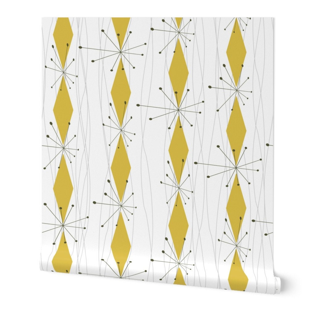 Atomic Wallpaper 60s by Themadcraftduckie Atomic Geo - Etsy