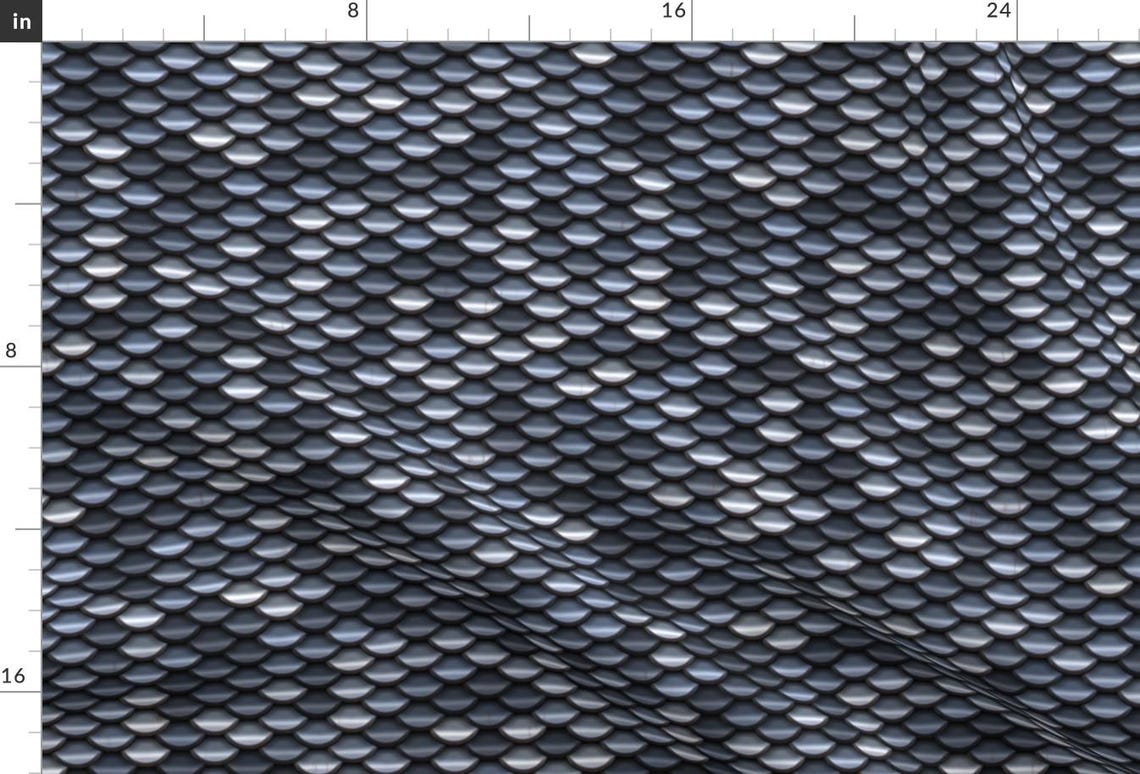Armor Fabric - Scale Armour - Silver / Steel by Bonnie Phantasm ...