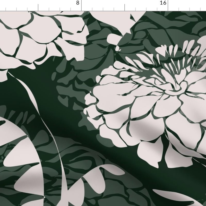 Large Floral Fabric - Etsy