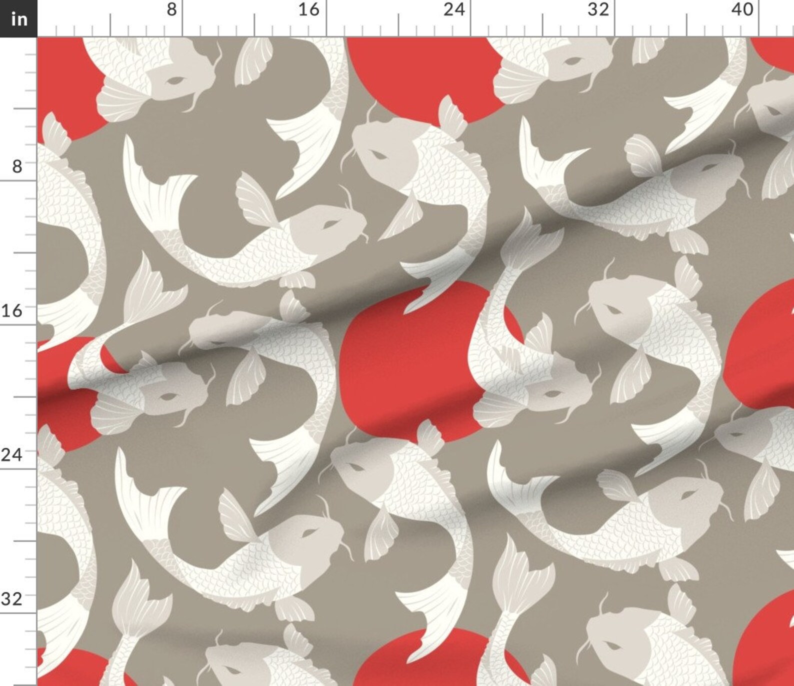 Carp Koi Fish Fabric Koi Fish Pattern by Bluelela Carp Koi | Etsy