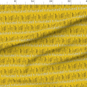 Calligraphy Fabric Writing Nibs Mustard by Kristinnohe Mustard Yellow ...