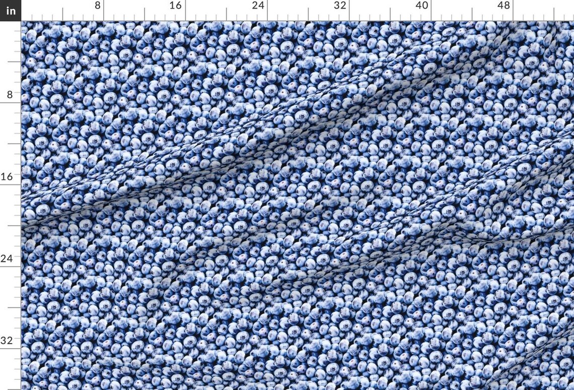 Blueberry Fabric - Blueberries Small by Versodile - Blueberry Fruit ...