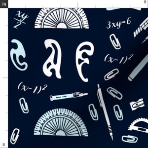 Maths Accessories Fabric Math Theme Fabric by Kapotka Maths Accessories ...