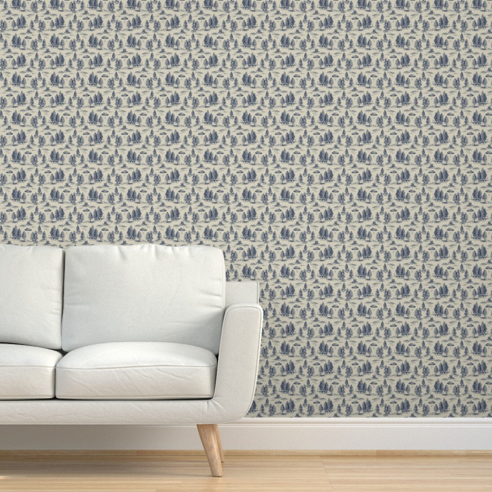 Alien Wallpaper Blue Alien Abduction Toile by Somecallmebeth - Etsy